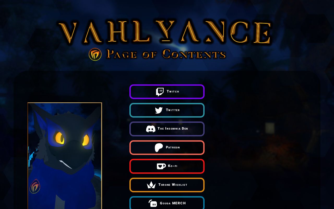 Vahl's Page of Contents